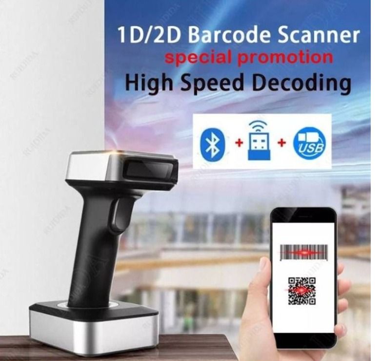 Wireless Barcode Scanner USB Wired Handheld Barcode Reader, Computers ...