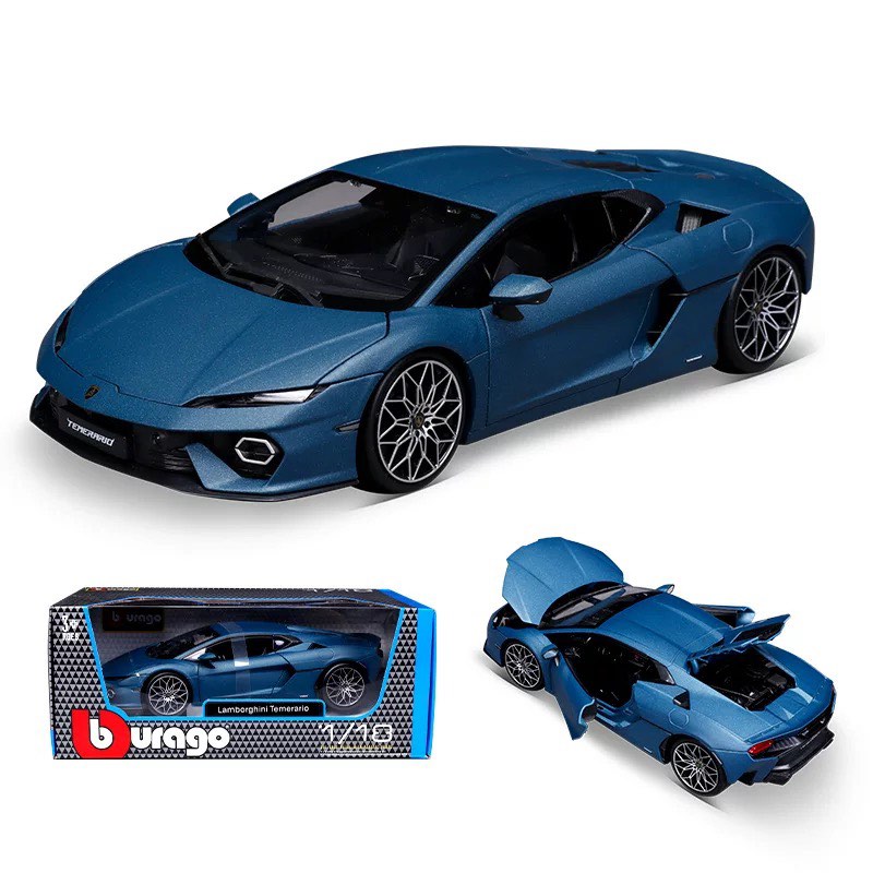 1/18 Bburago Lamborghini Temerario - Blue, Orange (full opening diecast ...