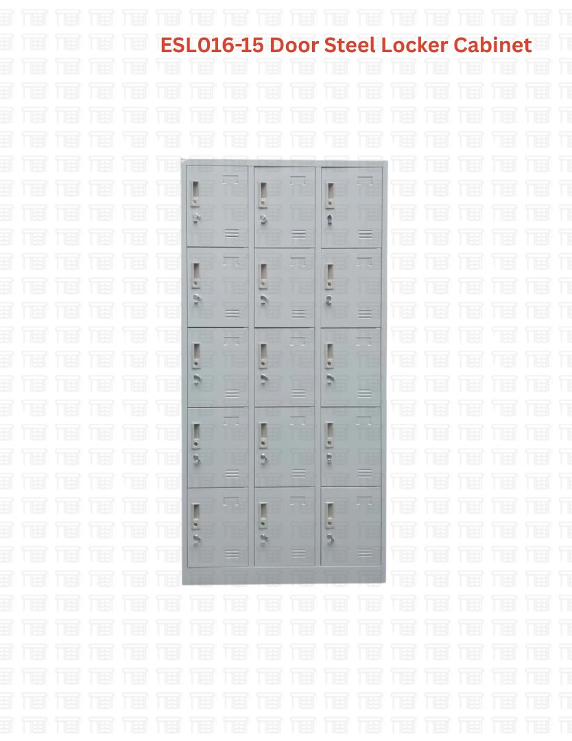 15 Door Steel Locker Cabinet, Furniture & Home Living, Office Furniture ...