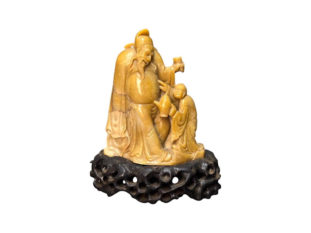 Antique Shoushan Stone Sculpture of Drunken Li Bai, Hobbies & Toys ...