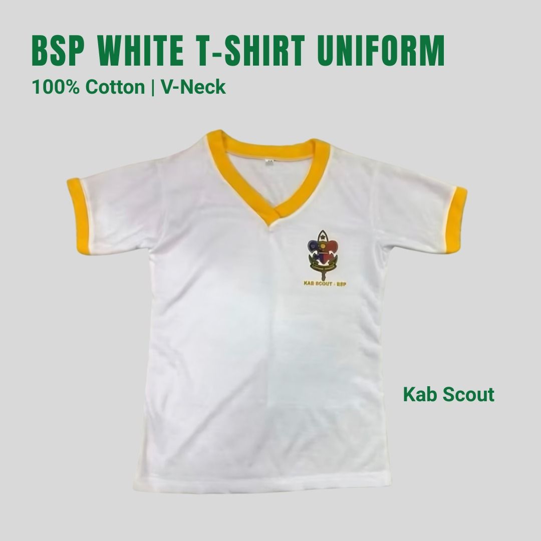 BOY SCOUT OF THE PHIL. (BSP) WHITE T-SHIRT UNIFORM - Kab | Junior ...