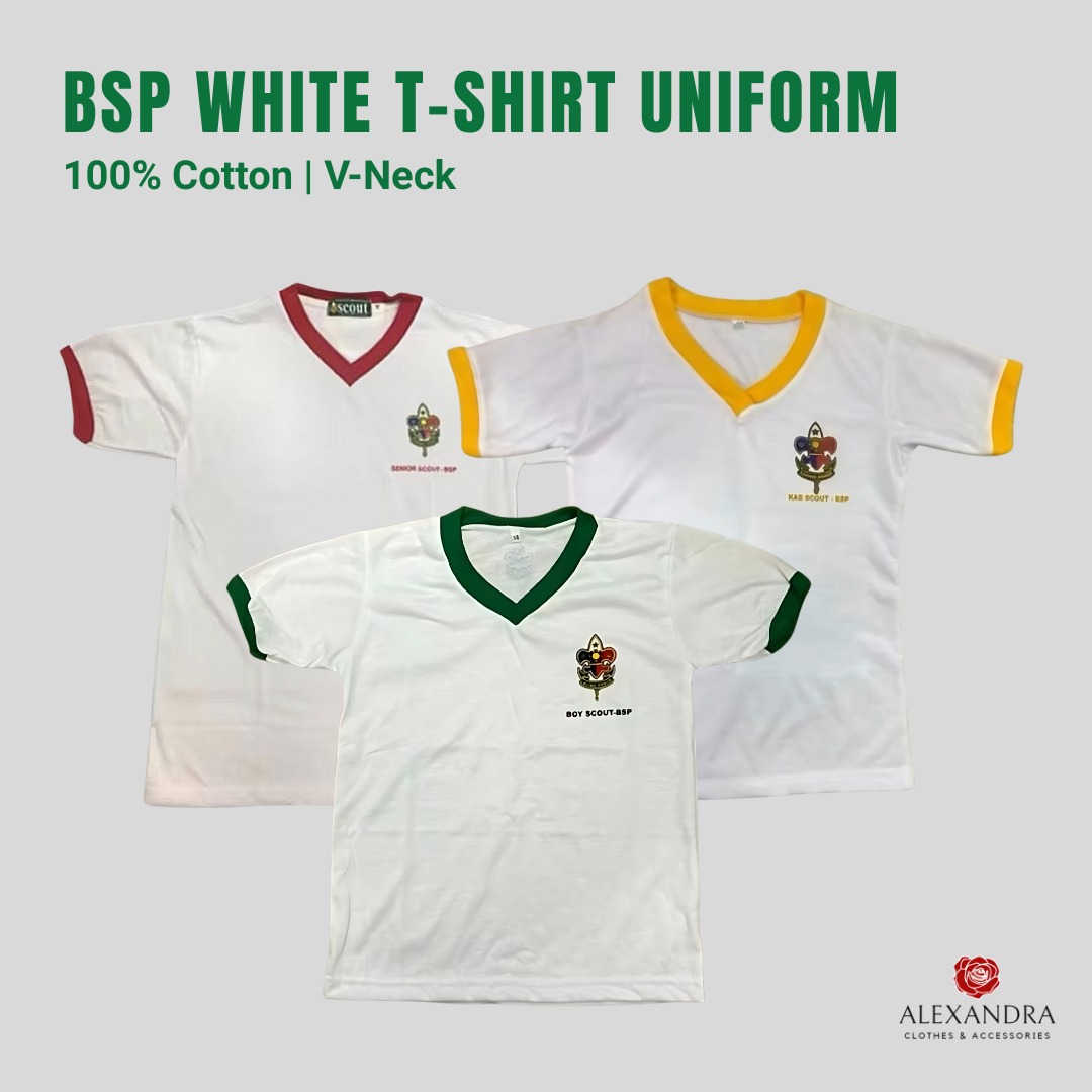 BOY SCOUT OF THE PHIL. (BSP) WHITE T-SHIRT UNIFORM - Kab | Junior ...