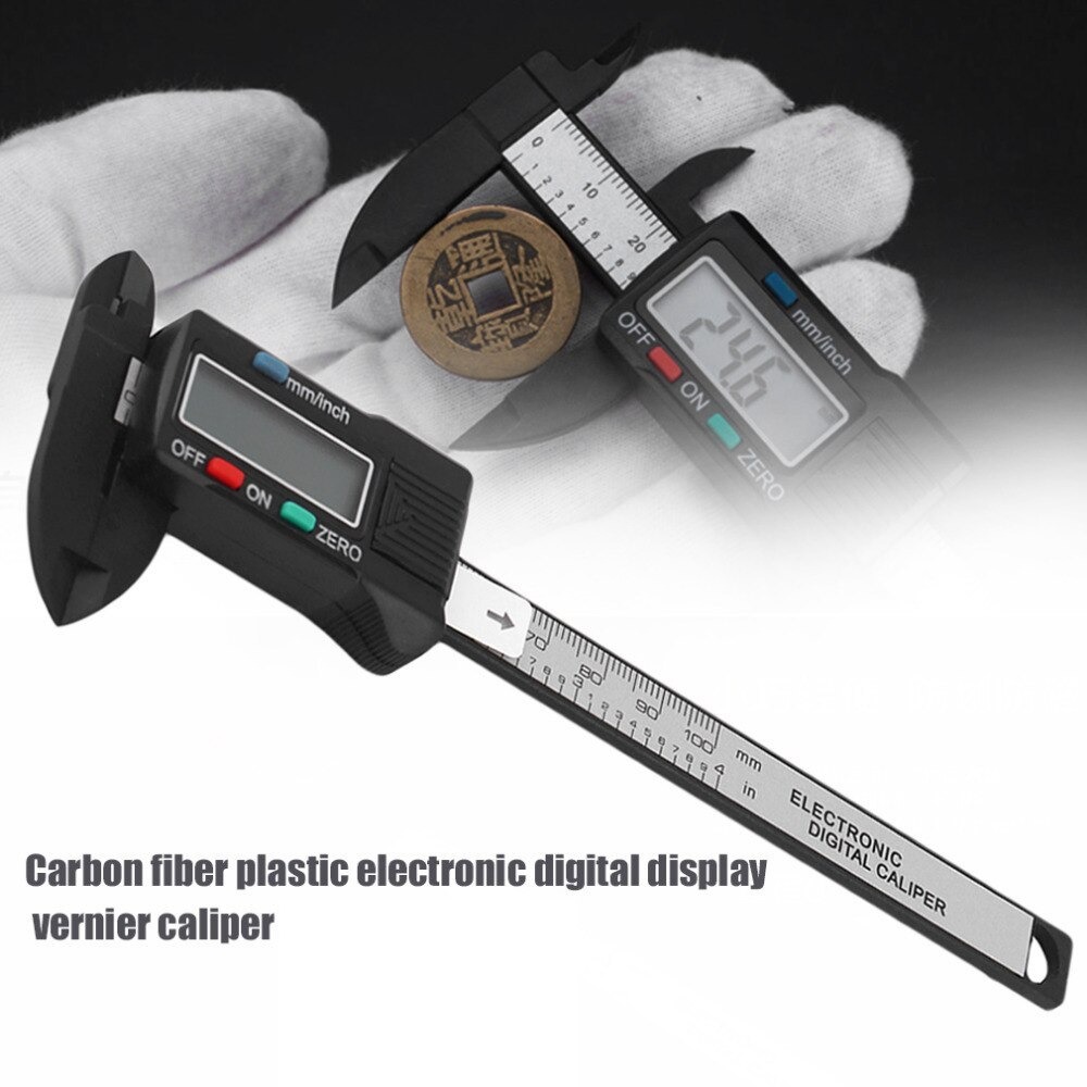 Digital Caliper -Carbon Fiber - Large LCD Display (Scratch-Resistance ...