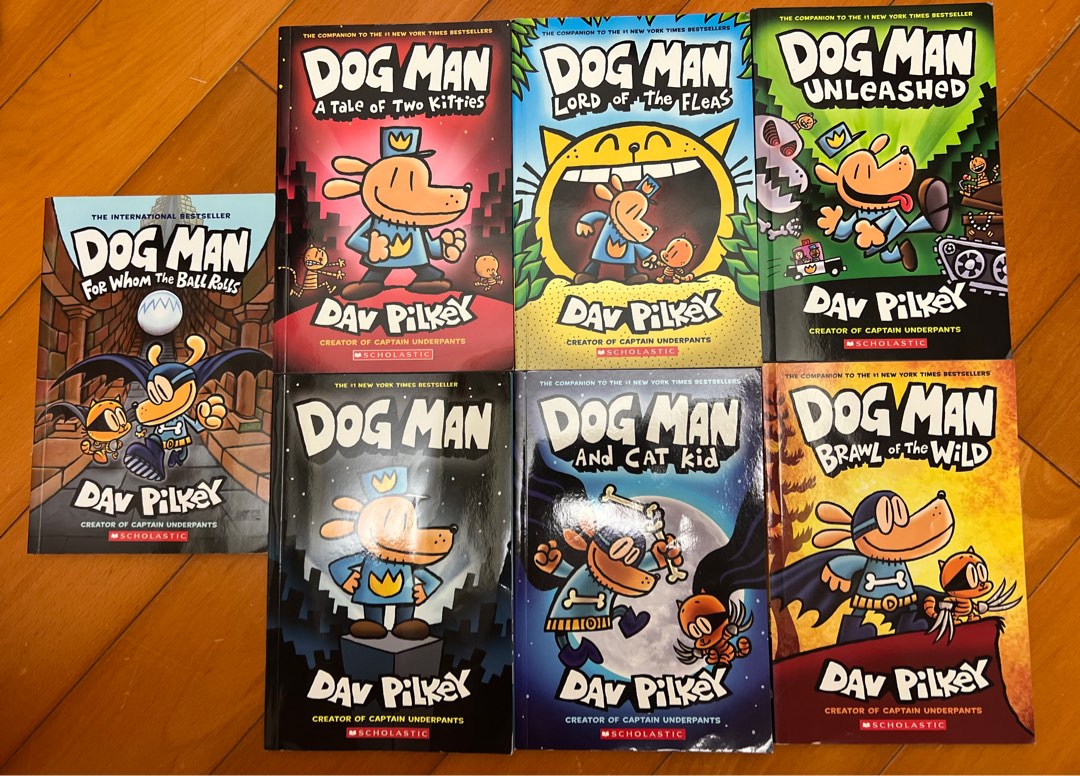 Dog Man Book Series by Dav Pilkey, 興趣及遊戲, 書本 & 文具, 兒童書籍 - Carousell