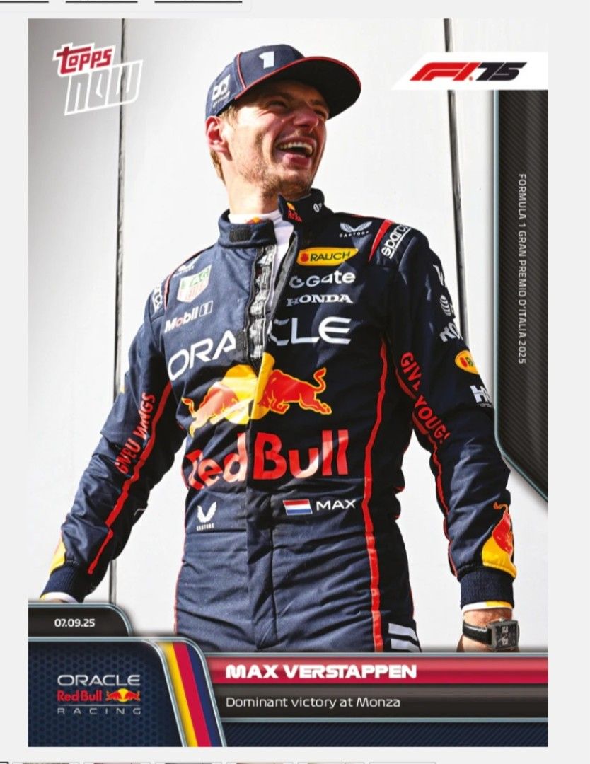 Formula 1 F1 Topps Now 2025 Max Verstappen / Red bull / Isack Hadjar ...
