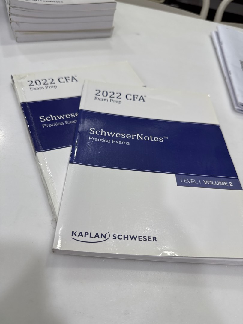 Kaplan Schweser 2022 CFA Level 1 Volume 2 Practice Exams, Hobbies ...