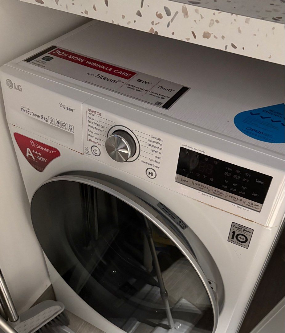LG Direct Drive 9kg Steam Washing Machine, TV & Home Appliances ...