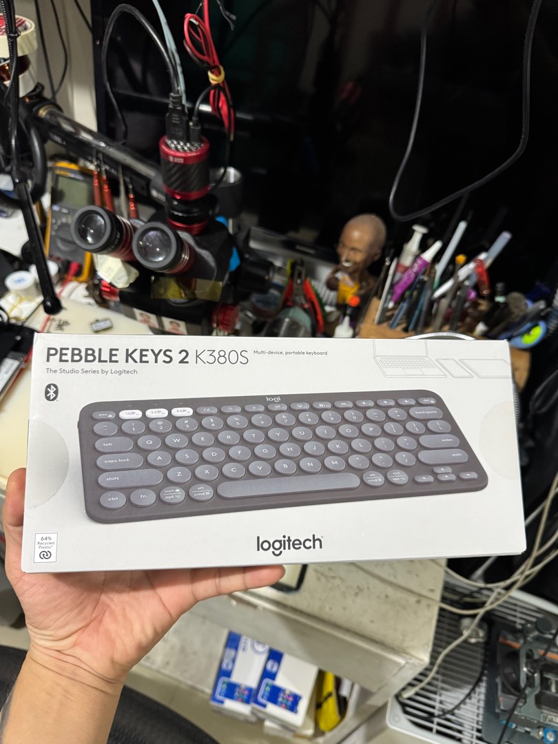 Logitech Pebble Keys 2 K380s Slim Silent Wireless Bluetooth USB Apple ...