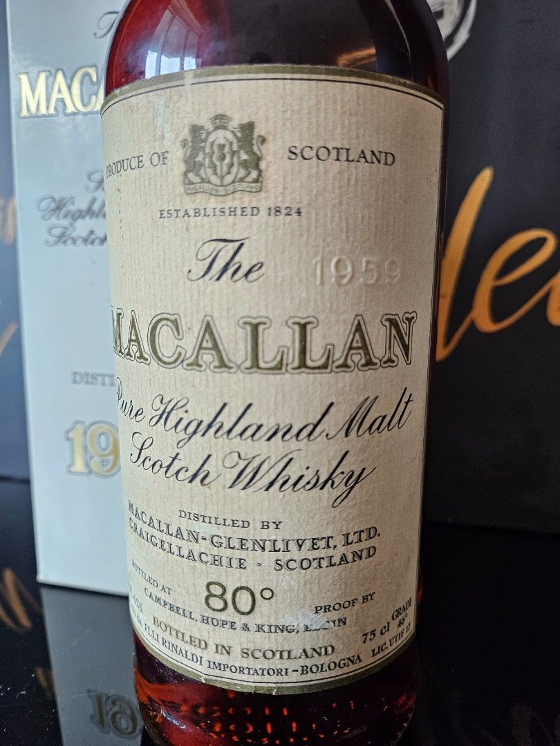 MACALLAN 1959 Sherry Wood Mature 80 proof -45.8%abv Single Malt Scotch ...