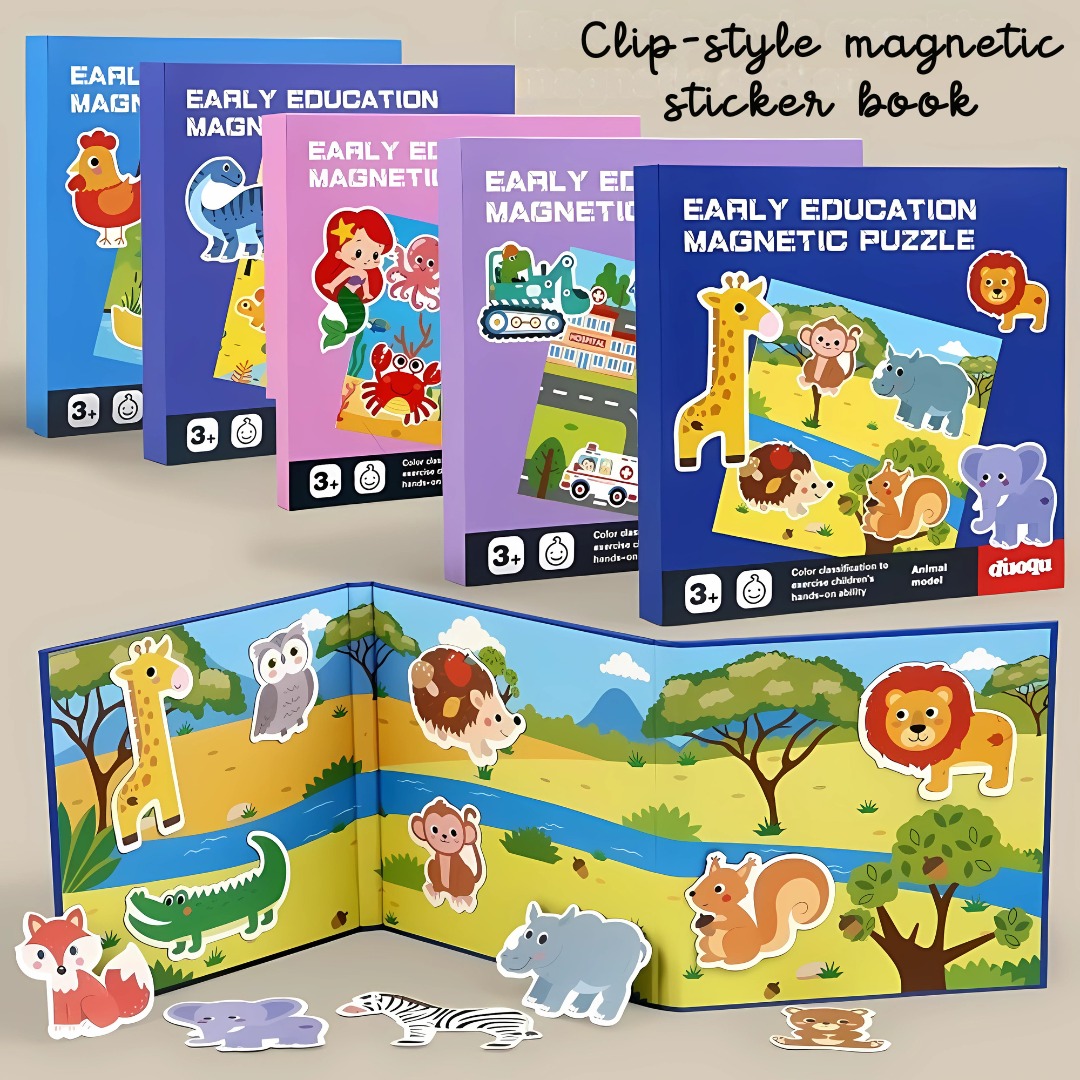 Magnetic Sticker Quiet Book for Kids Animals, Hobbies & Toys, Books ...