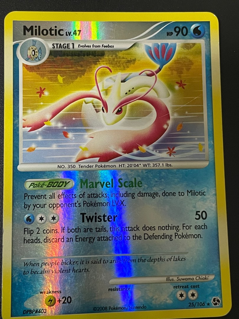 2008 Milotic reverse holo Pokemon Card , Hobbies & Toys, Toys & Games ...