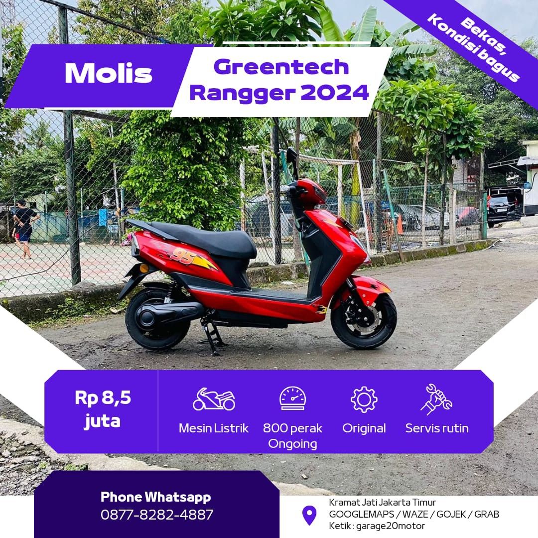 Motor listrik Greentech Rangger Tahun = 2024, Motor di Carousell