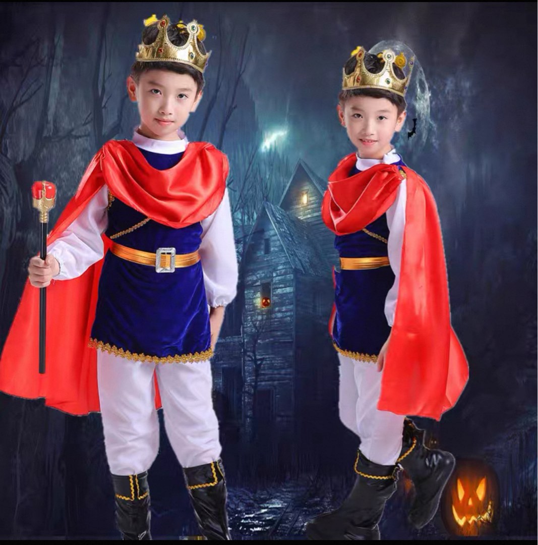 Prince Cosplay Costume Halloween Party Medieval Royal King Outfit Set ...