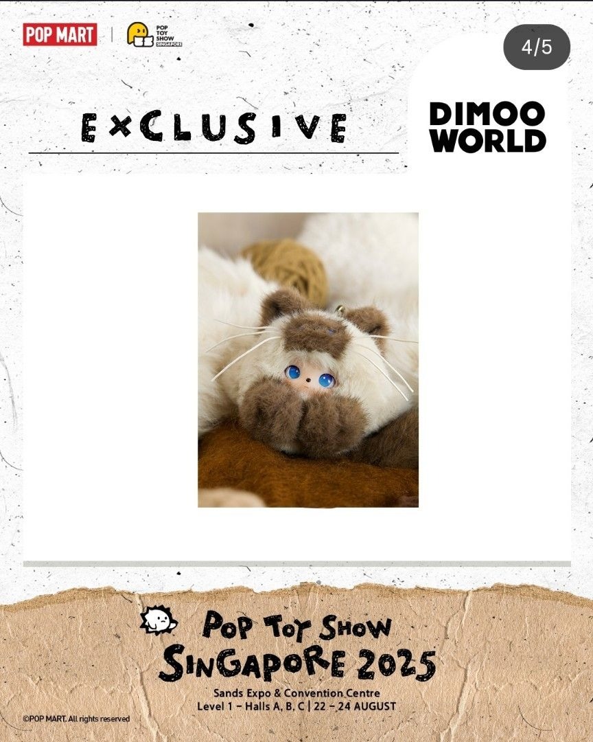 [READY STOCK | PTS EXCLUSIVE!] POPMART DIMOO FLUFFY BALL KITTY ...