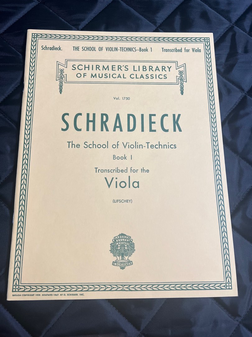Schradieck: The school of Violin-Technics Book 1 Transcribed for the ...