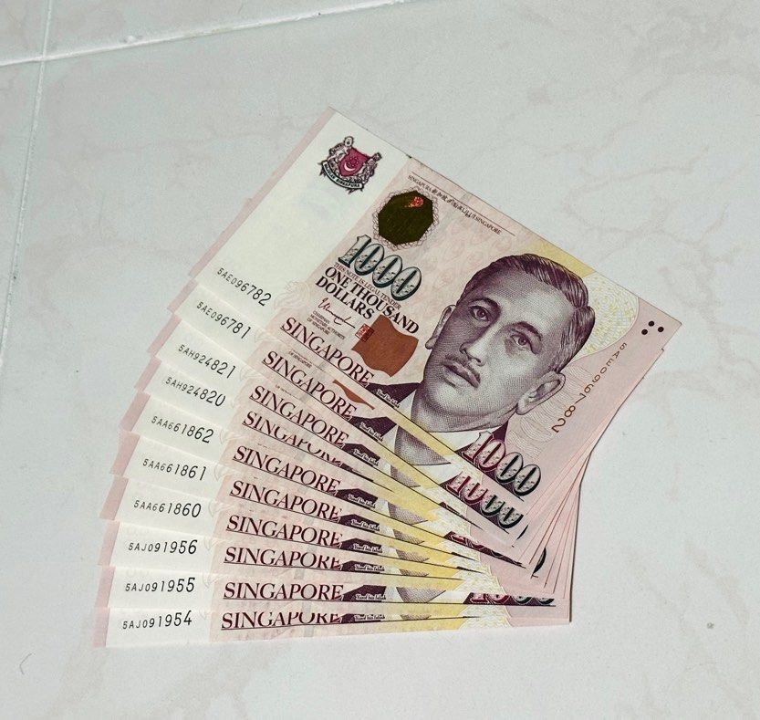 Singapore $1000 Portrait Banknotes X 10 NEW SELL, Hobbies & Toys ...