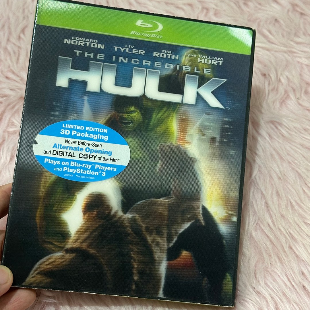 The Incredible Hulk Blu Ray Movie 3D, Hobbies & Toys, Music & Media ...