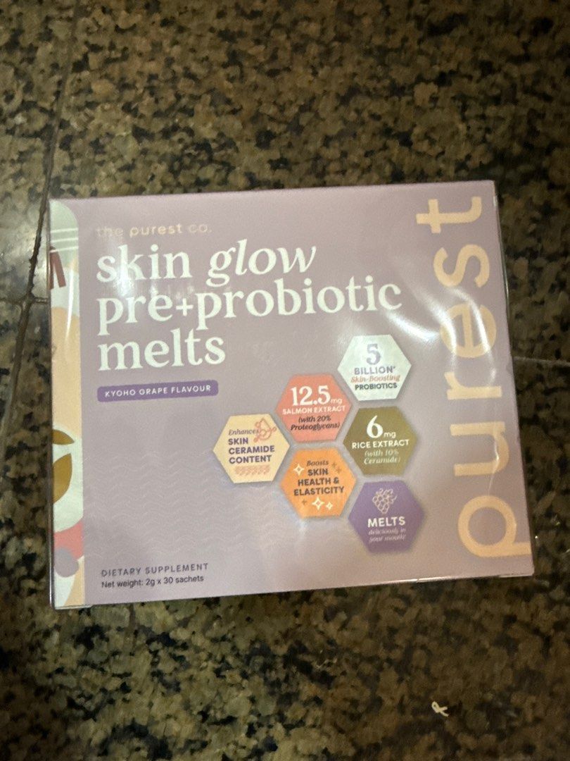 The Purest Co. Skin Glow Pre+Probiotic Melts (NEW), Health & Nutrition ...