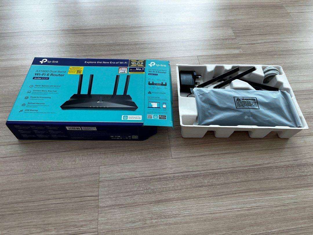 TP-Link AX1800 Dual Band WiFi 6 Router Archer AX20, Computers & Tech ...