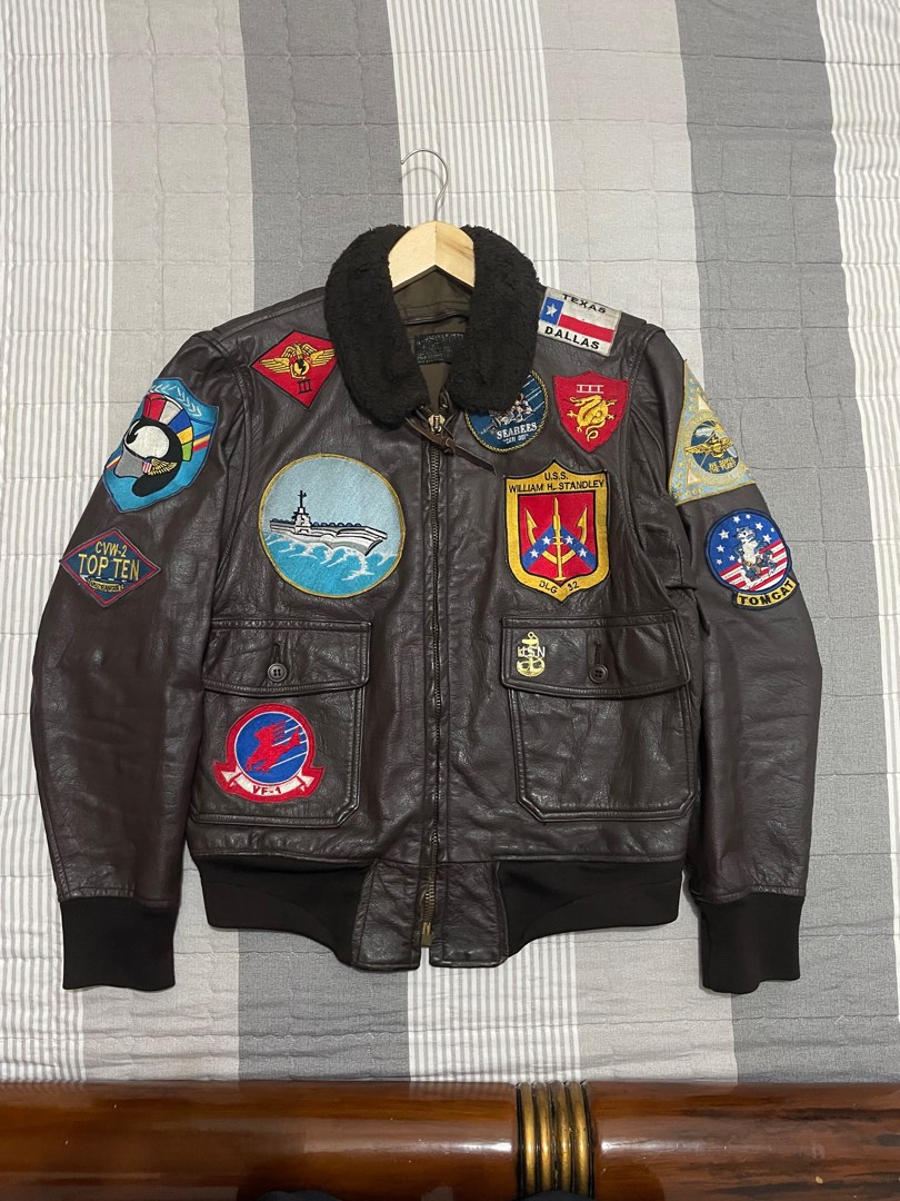 VERY RARE Top Gun MAVERICK G1 - Leather Flight jacket, Fesyen Pria ...