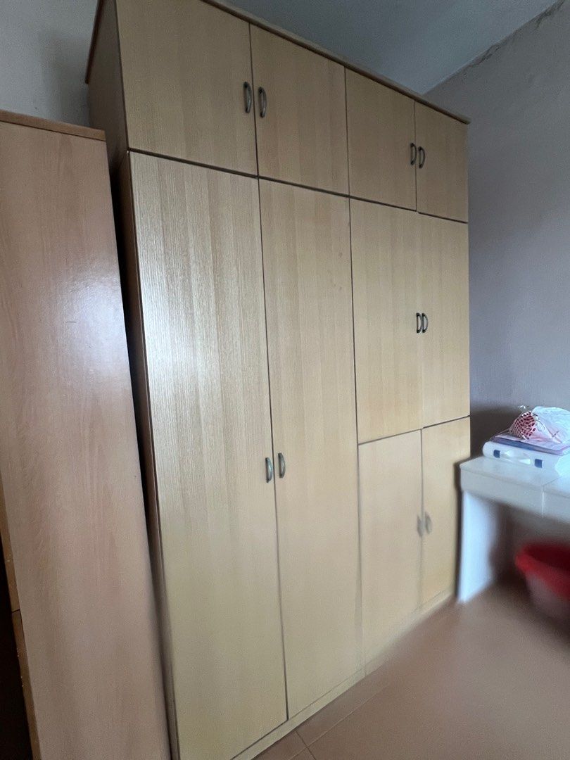 Wooden Wardrobe with Multiple Compartments, Furniture & Home Living ...