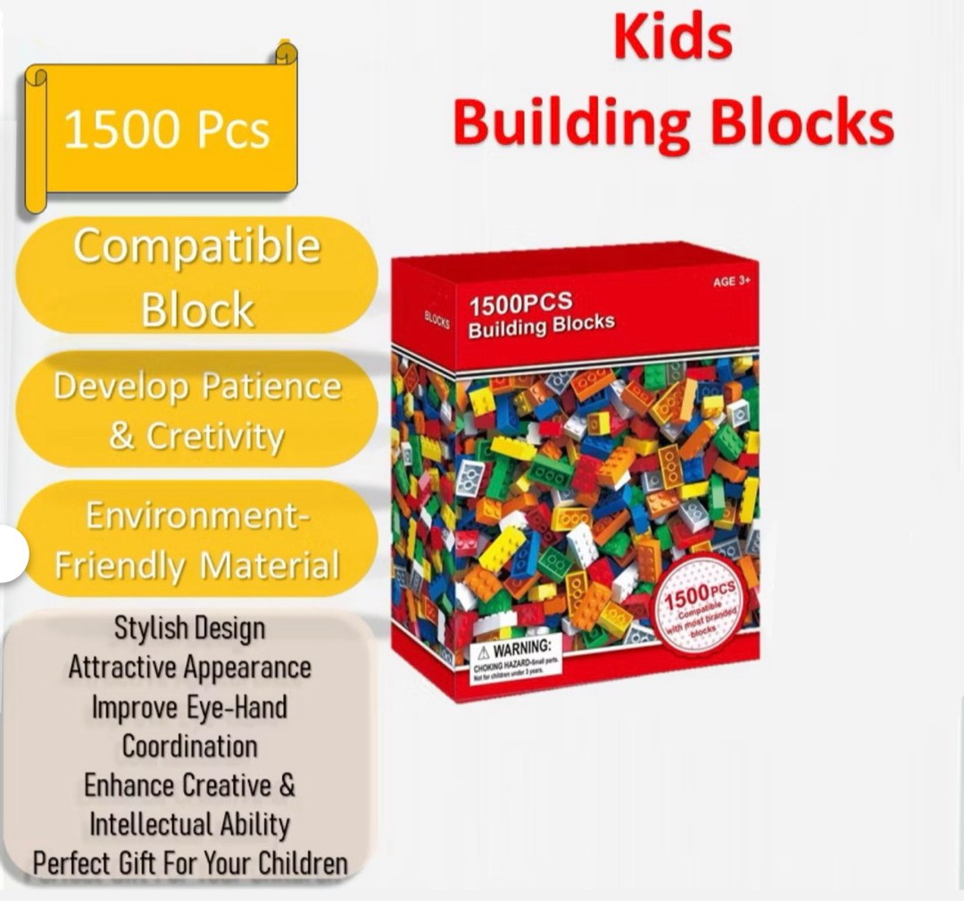 1500 Pcs Kids Children City Building Blocks Compatible Educational ...