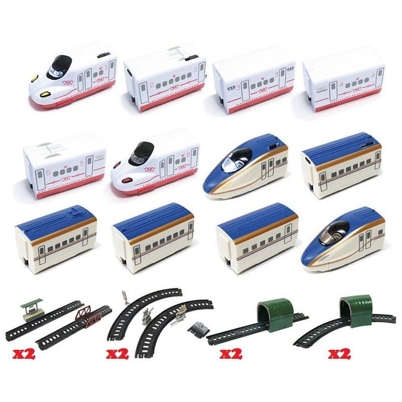 〘全套〙(全16種+4配件共20件,請看圖二) Tarlin 微型動車組第九彈 西九州新幹線 N700S 和 E7系北陸新幹線 電動 發光 火車 P.9 扭蛋 玩具 現貨 ***沒有散賣 ...