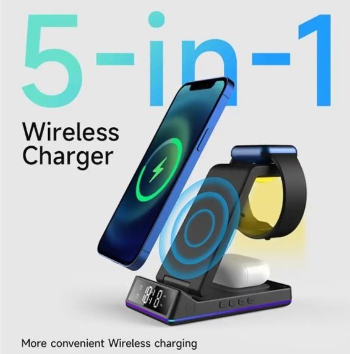 5-in-1 foldable wireless charger for the S10, charging stand, mood ...