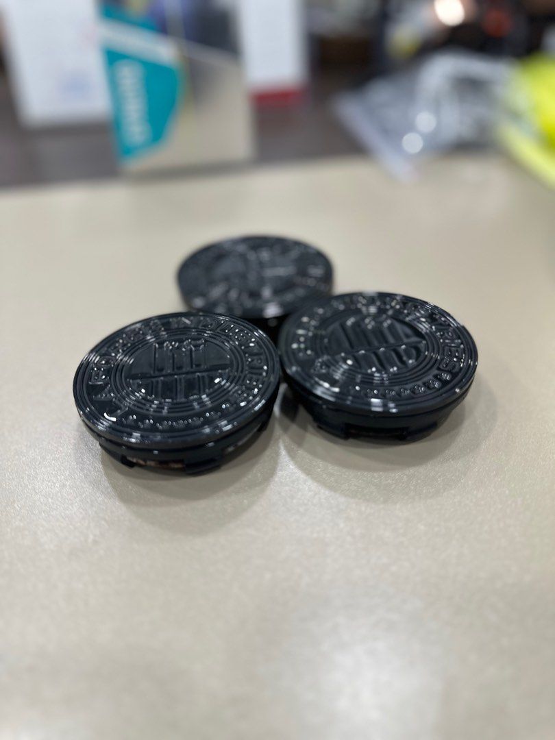 Glossy Black 7cm LFI LA FORGE INDUSTRIES Car Wheel Center Caps - Black ...
