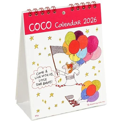 預購 日本製 ココちゃん 卓上月曆 COCO Calendar 2026 月曆, 興趣及遊戲, 手作＆自家設計, 文具 - Carousell