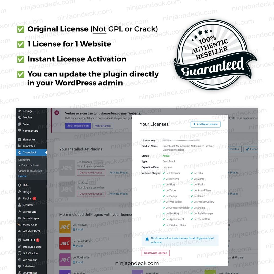 🥷 Crocoblock JetPlugins Official License ‒ Lifetime / Yearly ‒ WordPress Plugin, Computers ...