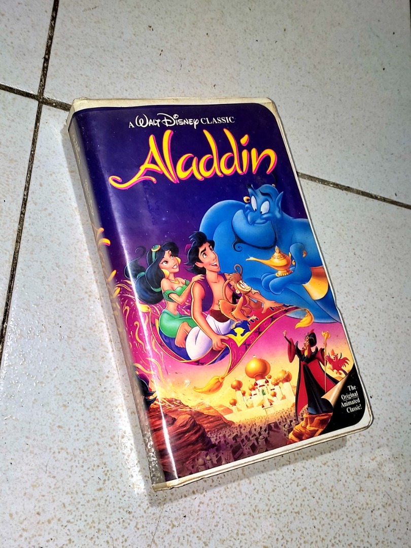 VHS Tape Disney's Aladdin 1993 Genuine Complete Orig Package, Hobbies ...