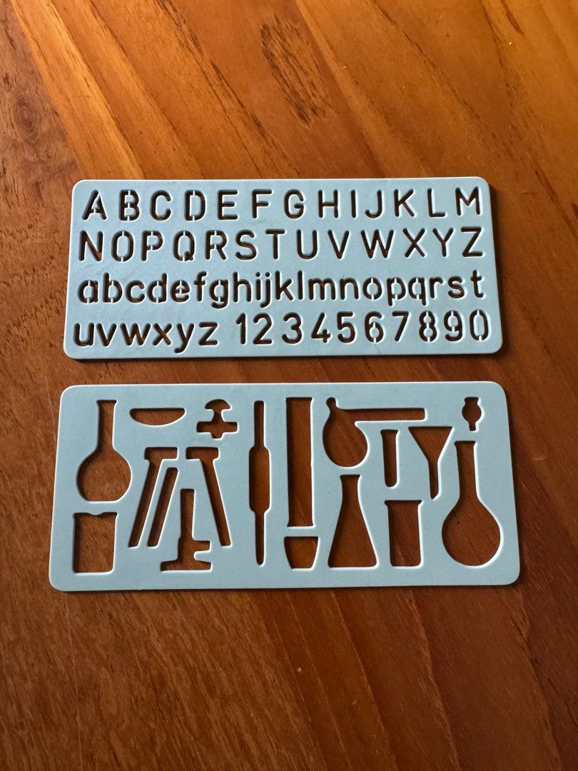 Alphabet and Science Stencils, Hobbies & Toys, Stationery & Craft, Craft Supplies & Tools on ...