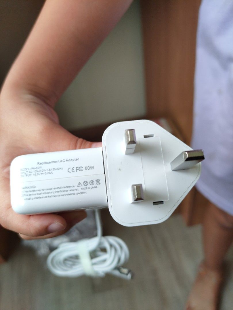 Apple 60W Replacement AC Adapter, Computers & Tech, Parts & Accessories ...