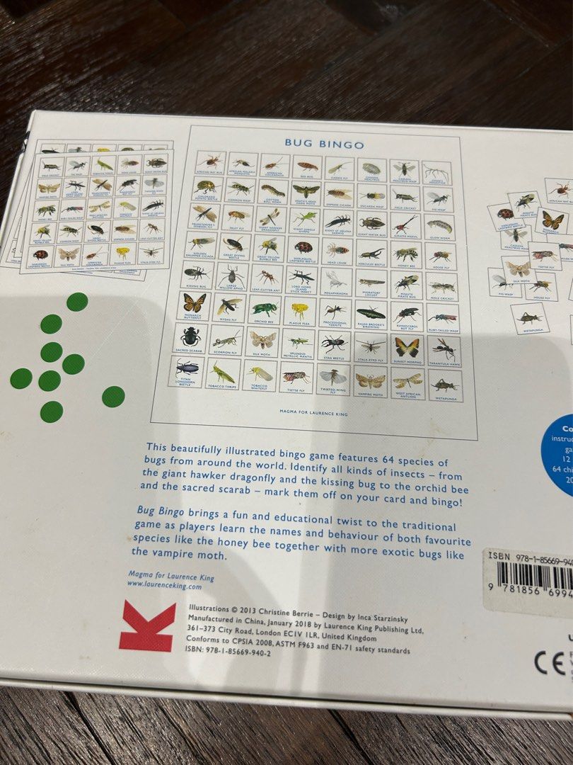 Bug Bingo Board Game by Laurence King, Hobbies & Toys, Toys & Games on ...
