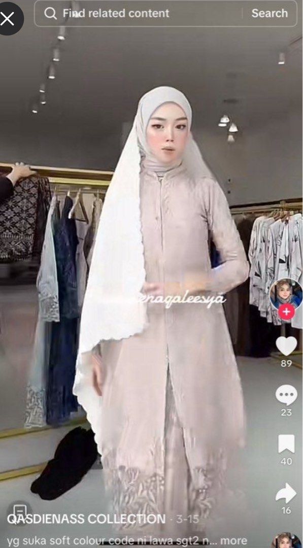 CEO CHOMEL IN CHAMPAGNE, Women's Fashion, Muslimah Fashion, Baju Kurung ...