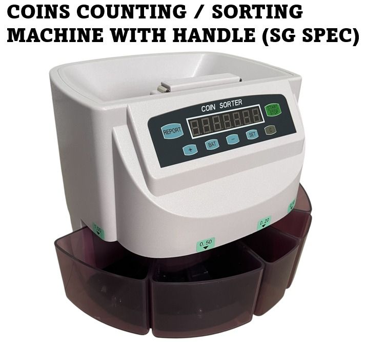 Coin Counting/Sorting Machine with Handle (SG Spec) / Singapore Coin ...