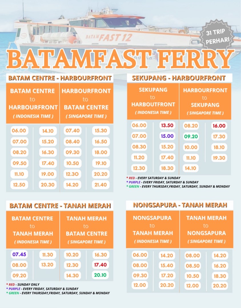E-Tickets Batam Fast Ferry Terminal (2 ways), Everything Else on Carousell