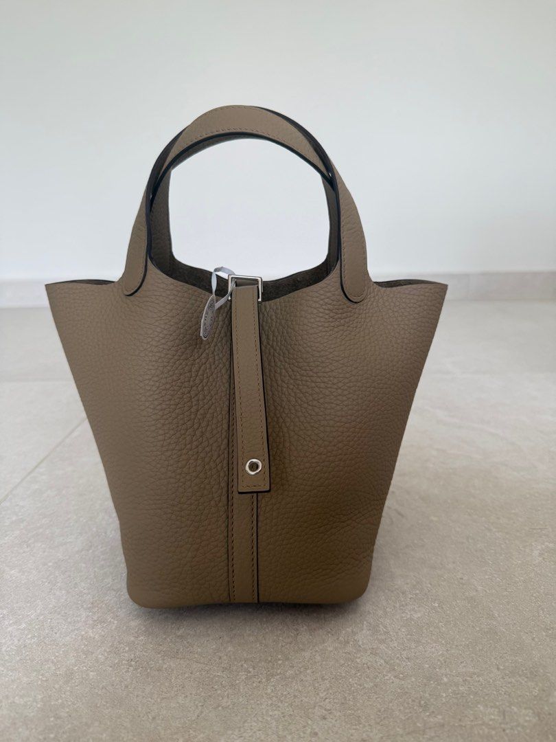 Hermes Picotin 18 in Beige Marfa, Luxury, Bags & Wallets on Carousell