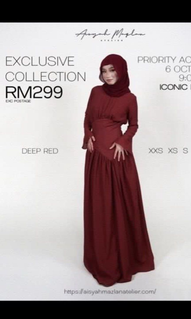 Iconic Dress by Aisyahmazlan Atelier, Women's Fashion, Muslimah Fashion ...