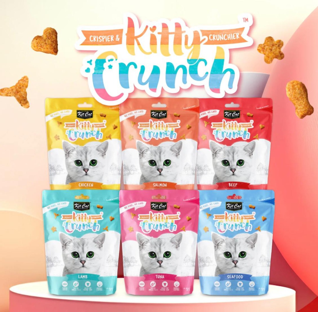 Kit Cat Kitty Crunch Cat Treats - Assorted Flavors, Pet Supplies, Pet ...