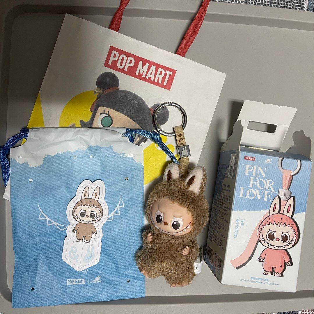 Labubu v4 pin for love (&), Everything Else on Carousell