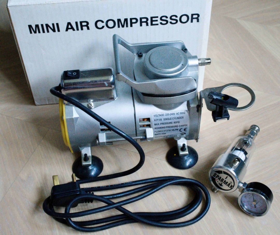 Made in Taiwan Mini Air Compressor for Airbrush, Hobbies & Toys ...