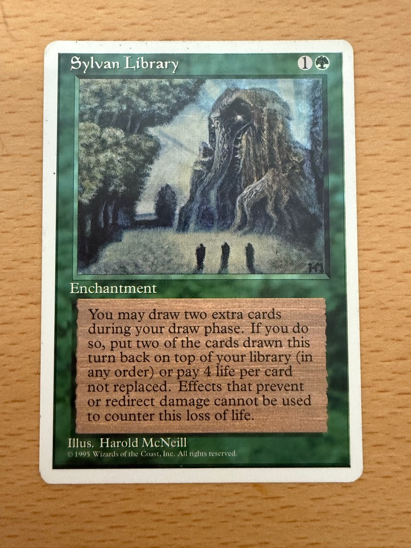 Magic: The Gathering - Sylvan Library Card, Hobbies & Toys, Toys & Games on Carousell