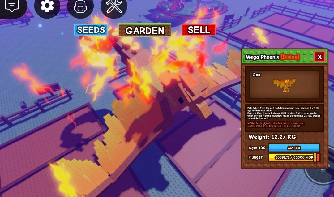 Mega Phoenix (Grow a Garden), Video Gaming, Video Games, Others on ...