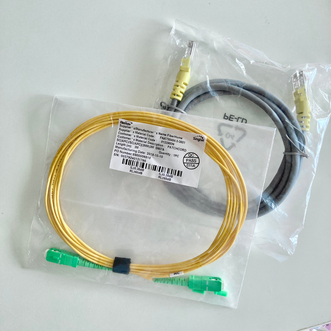 New Network Cables - Fiber Optic cable and Ethernet cable, Computers ...