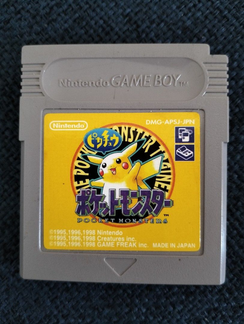 Nintendo Gameboy Cartridge Pokemon Pikachu Pocket Monsters JPN ...