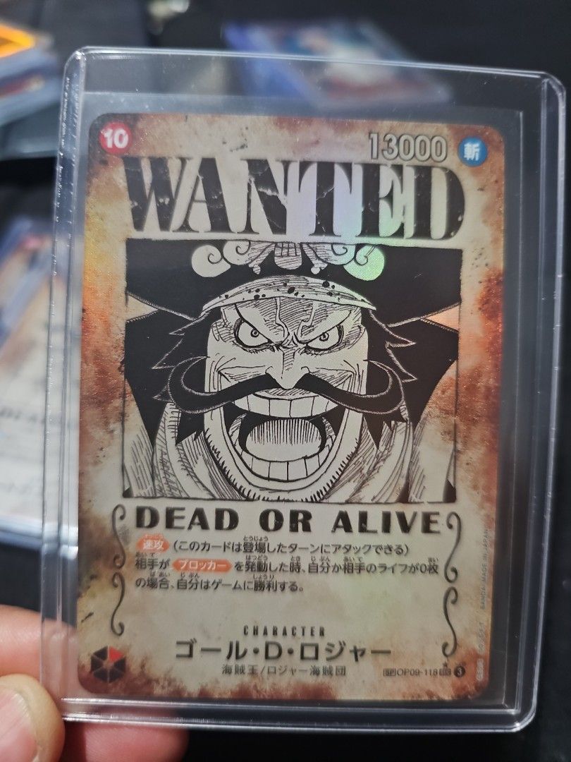 One Piece Card Game - Wanted Cards - Shanks, Ace, Roger, Hobbies & Toys ...