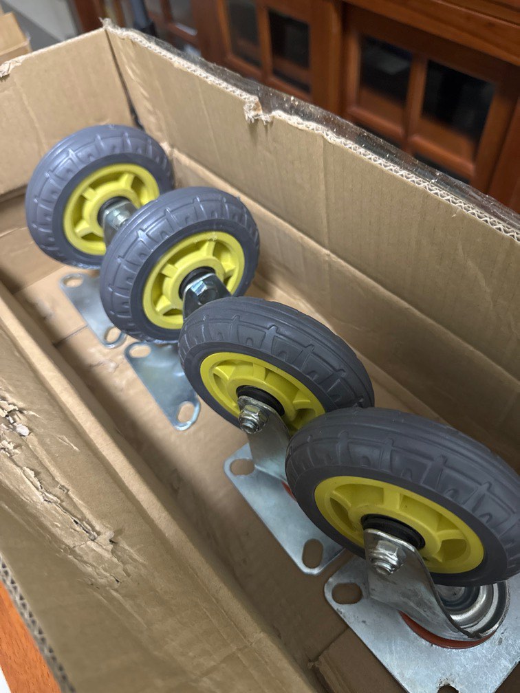 Platform trolley wheels 5 inch, Furniture & Home Living, Home ...