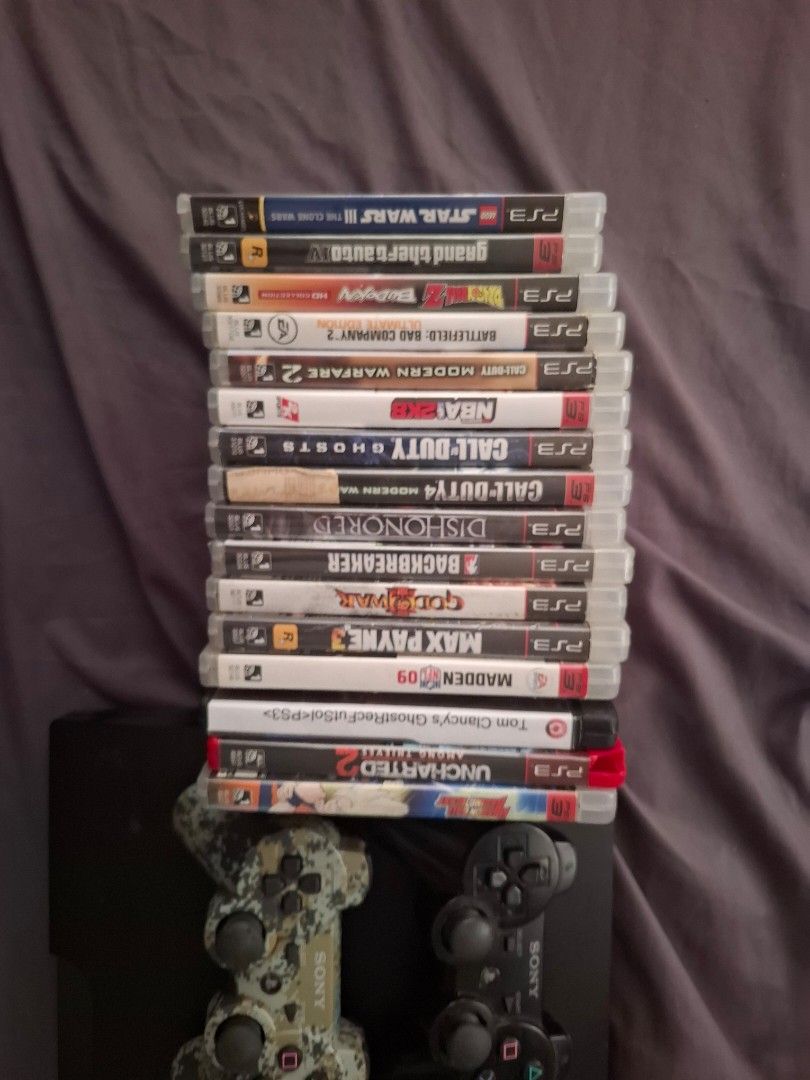 Ps3 with controllers and games, Video Gaming, Video Game Consoles ...